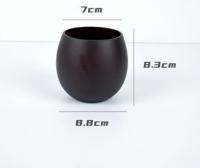 China Big Belly Retro Tea Cups 250ml Large Capacity Wood Grain Coffee Cup for sale