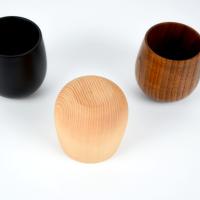 China Big Belly Retro Tea Cups 250ml Large Capacity Wood Grain Coffee Cup for sale