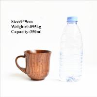China Solid Wood Retro Coffee Cups Restaurant Insulation Jujube Wooden Tea Mug for sale