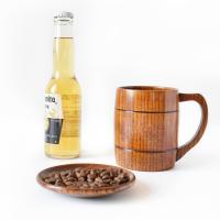 China 380mL Handmade Wooden Beer Mug Jujube Eco Friendly Coffee Cups for sale