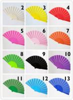 China Japanese Small Plastic Foldable Hand Fans open 43cm For Wedding Favor for sale