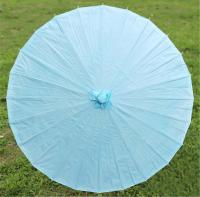 China Wedding Party Chinese Paper Parasols Umbrella Solid Color 57cm Length 42cm Radius for sale