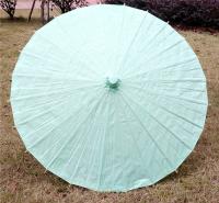 China Wedding Party Chinese Paper Parasols Umbrella Solid Color 57cm Length 42cm Radius for sale