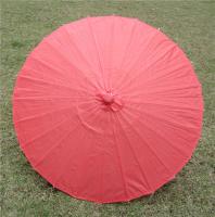 China Wedding Party Chinese Paper Parasols Umbrella Solid Color 57cm Length 42cm Radius for sale
