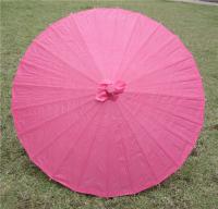 China Wedding Party Chinese Paper Parasols Umbrella Solid Color 57cm Length 42cm Radius for sale