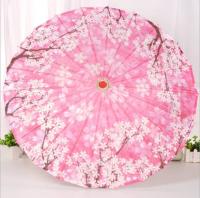 China Ancient Chinese Style Oiled Paper Umbrella 42cm Radius 60cm Length Wooden Gourd Top for sale