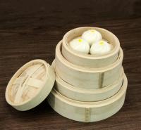 China Household Wooden Cooking Utensils 13cm 14.5cm Xiaolongbao Bamboo Basket Steamer for sale