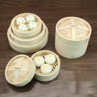 China Household Wooden Cooking Utensils 13cm 14.5cm Xiaolongbao Bamboo Basket Steamer for sale