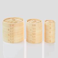 China Round Pastry Wooden Cooking Utensils Handmade Bamboo Food Steamer for sale