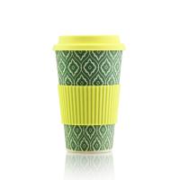 China Multicolor Bamboo Fiber Coffee Mug 500ml Biodegradable Reusable Coffee Cups for sale