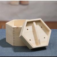 China Hexagonal Wooden Cooking Utensils Xiaolongbao Dim Sum Steamer Basket for sale