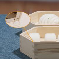 China Hexagonal Wooden Cooking Utensils Xiaolongbao Dim Sum Steamer Basket for sale
