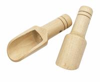 China Traditional Mini Wooden Scoop Spoon Unpainted For Bath Salts for sale