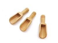 China Traditional Mini Wooden Scoop Spoon Unpainted For Bath Salts for sale