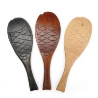 China Nanmu Wooden Cooking Utensils Lacquered Fish Shaped  Kitchenware Cutlery Set for sale
