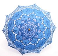 China Sunshade Lace Wedding Parasol Umbrella 42cm Decorative Multicolor for sale