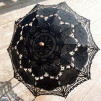 China Sunshade Lace Wedding Parasol Umbrella 42cm Decorative Multicolor for sale