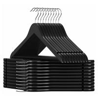 China Retro Wooden Suit Hangers Four Color Optional Solid Wood Hanger for sale