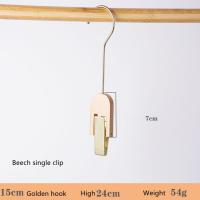 China Beech Wooden Clip Hanger Natural Color Multifunctional 19cm  24cm for sale