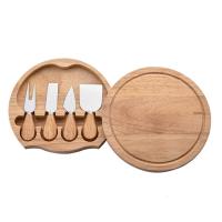 China Oak Handle Stainless Steel Cheese Knife Set Kitchen Cake Knife And Spatula Set for sale