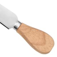 China Oak Handle Stainless Steel Cheese Knife Set Kitchen Cake Knife And Spatula Set for sale