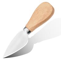 China Oak Handle Stainless Steel Cheese Knife Set Kitchen Cake Knife And Spatula Set for sale