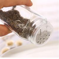 China Square Glass 4 Oz Spice Shakers Salt Pepper Storage Seasoning Shaker With Lid for sale
