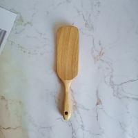 China Salad Sauce Mixing Kitchen Wooden Utensils Drain Acacia Wood Spatula for sale