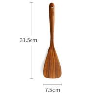 China Household Teak Wooden Utensil Set Acacia Kitchen Cooking Spoon For Non Stick Pan for sale