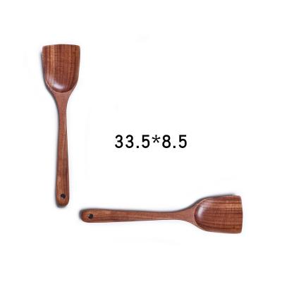 China Log Teak Kitchen Wooden Utensils Round Square Non Stick Pan Wooden Spoon for sale