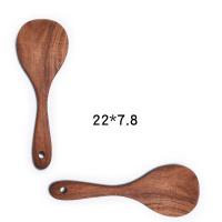 China Log Teak Kitchen Wooden Utensils Round Square Non Stick Pan Wooden Spoon for sale