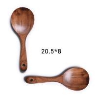 China Log Teak Kitchen Wooden Utensils Round Square Non Stick Pan Wooden Spoon for sale