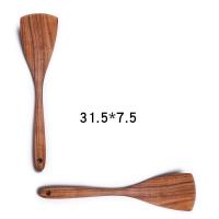 China Log Teak Kitchen Wooden Utensils Round Square Non Stick Pan Wooden Spoon for sale
