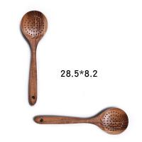 China Log Teak Kitchen Wooden Utensils Round Square Non Stick Pan Wooden Spoon for sale