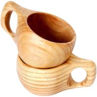 China Camping 200ml 6.83 oz Wooden Drinking Cup Traditional Lightweight Coffee Mug for sale