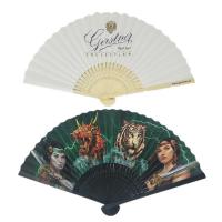 China Handmade Foldable Hand Fans Wedding Gift Double Sided Custom Bamboo Fans for sale