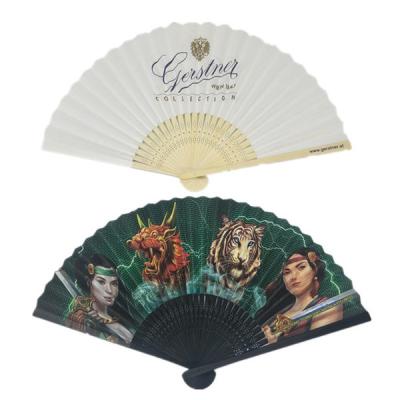 China Handmade Foldable Hand Fans Wedding Gift Double Sided Custom Bamboo Fans for sale