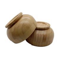 China Fruits Salad Serving Bamboo Wood Salad Bowls Natural Organic for sale