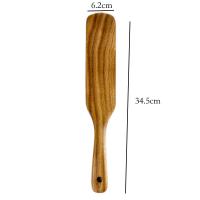 China 34.5cm Lengthened Kitchen Wooden Utensils Four Piece Teak Cooking Utensils for sale