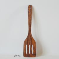 China Acacia Kitchen Wooden Utensils Teak Six Piece Long Handle Wooden Spatula for sale
