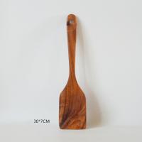 China Acacia Kitchen Wooden Utensils Teak Six Piece Long Handle Wooden Spatula for sale