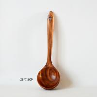 China Acacia Kitchen Wooden Utensils Teak Six Piece Long Handle Wooden Spatula for sale
