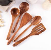 China Customized Logo Teak Kitchen Wooden Utensils Six-Piece Jujube Spatula for sale