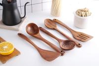 China Customized Logo Teak Kitchen Wooden Utensils Six-Piece Jujube Spatula for sale