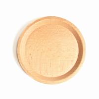 China Beech Wooden Coffee Cup Water Cup Teacup Three Piece Solid Wood Cup With Handle for sale