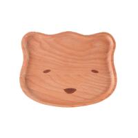 China Cartoon Wooden Serving Plates Children Food Supplement Divided Dinner Plate for sale