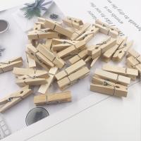 China Windproof Photo Wooden Cloth Hanging Clips Household Fixed Hanger Log Color for sale