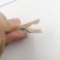 China Windproof Photo Wooden Cloth Hanging Clips Household Fixed Hanger Log Color for sale