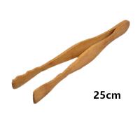 China Vegetable 20cm 25cm Wooden Cooking Utensils Bamboo Baking Bread Pastry Serving Tongs for sale