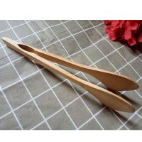 China Vegetable 20cm 25cm Wooden Cooking Utensils Bamboo Baking Bread Pastry Serving Tongs for sale
